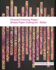 Finished Coloring Pages: Simple Paper Cutting and Weaving - Colorist Cafe
