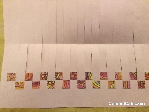 Finished Coloring Pages: Simple Paper Cutting and Weaving - Colorist Cafe
